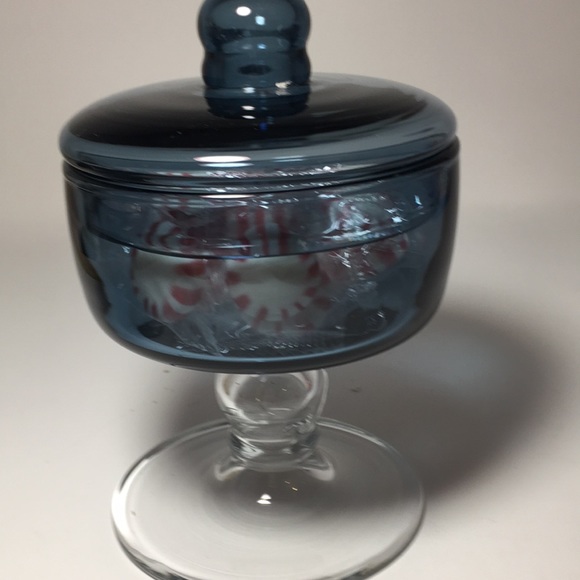 Storage & Organization | Set Blown Glass Dishes Cobalt Blue Clear ...